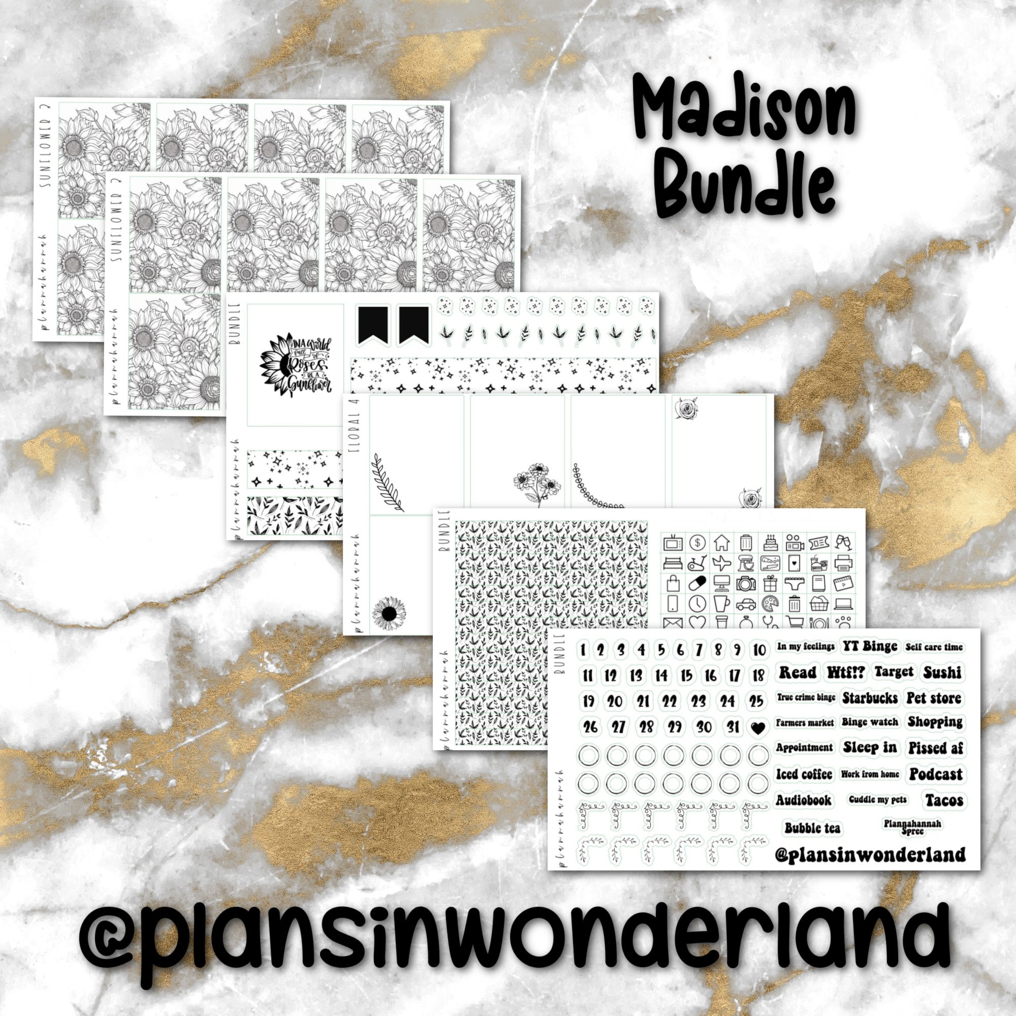 Madison | Foiled Sticker Bundle – Plannahannah