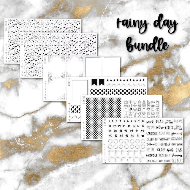 Rainy Day | Foiled Sticker Bundle – Plannahannah