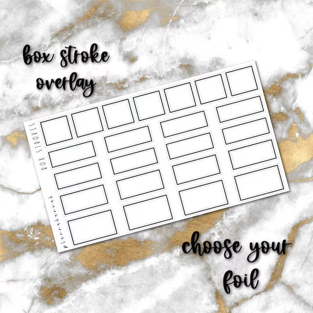 Box Stroke Overlay | Foiled Overlay – Plannahannah