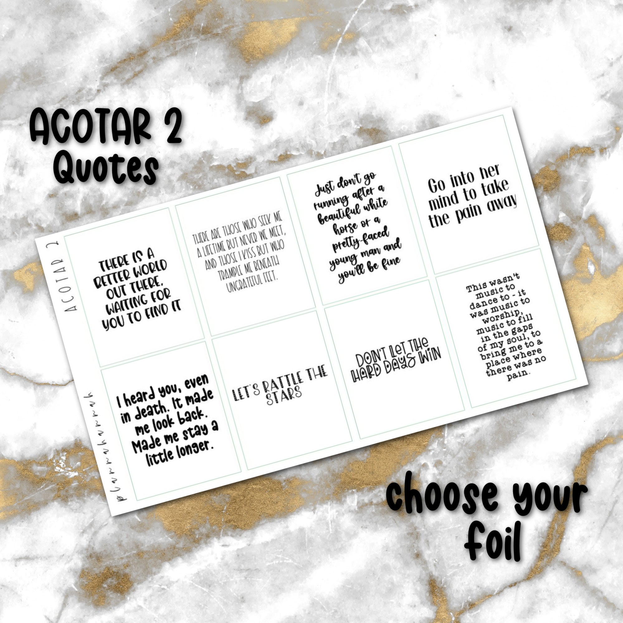 ACOTAR 2 | Foiled Quote – Plannahannah